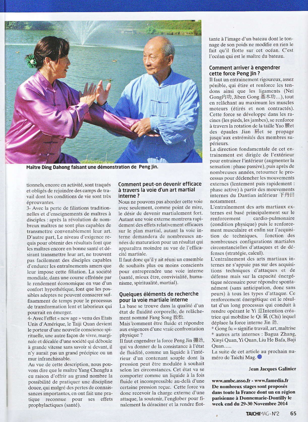 TaiChiMag N°2 Arts Martiaux Internes et Externes - Fataiji.fr